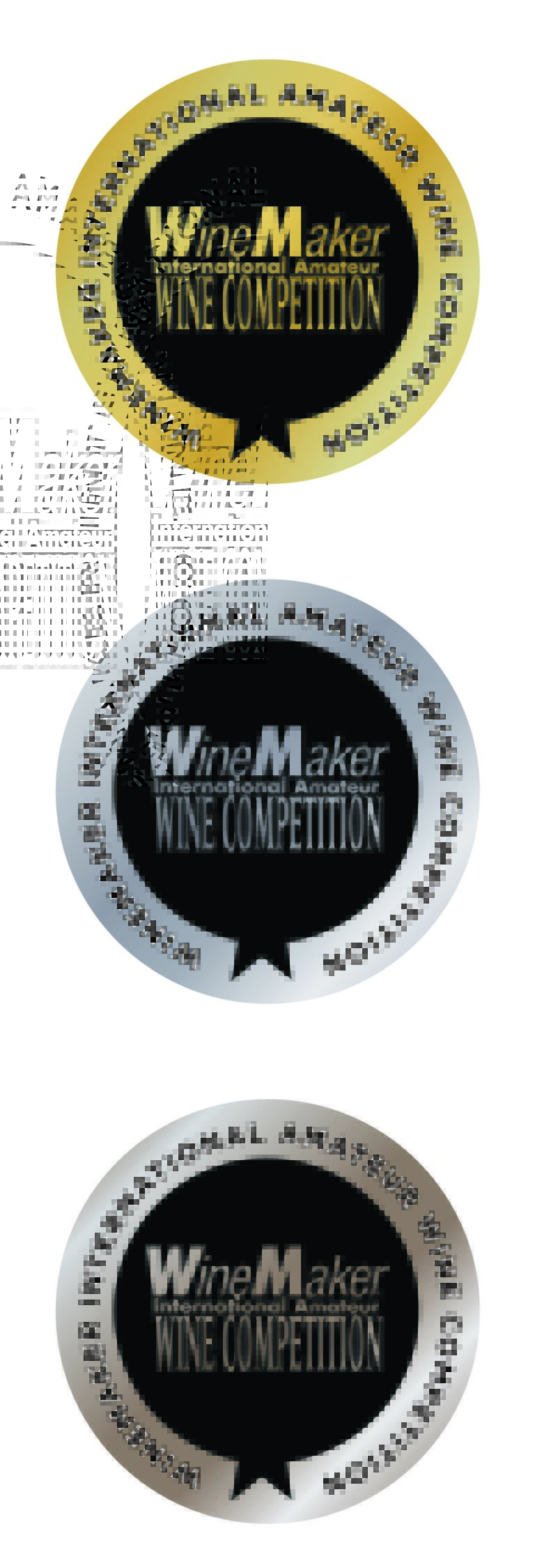 WineMaker Competition Bottle Awards Stickers