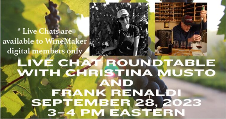 Live Chat with Frank Renaldi - WineMakerMag.com